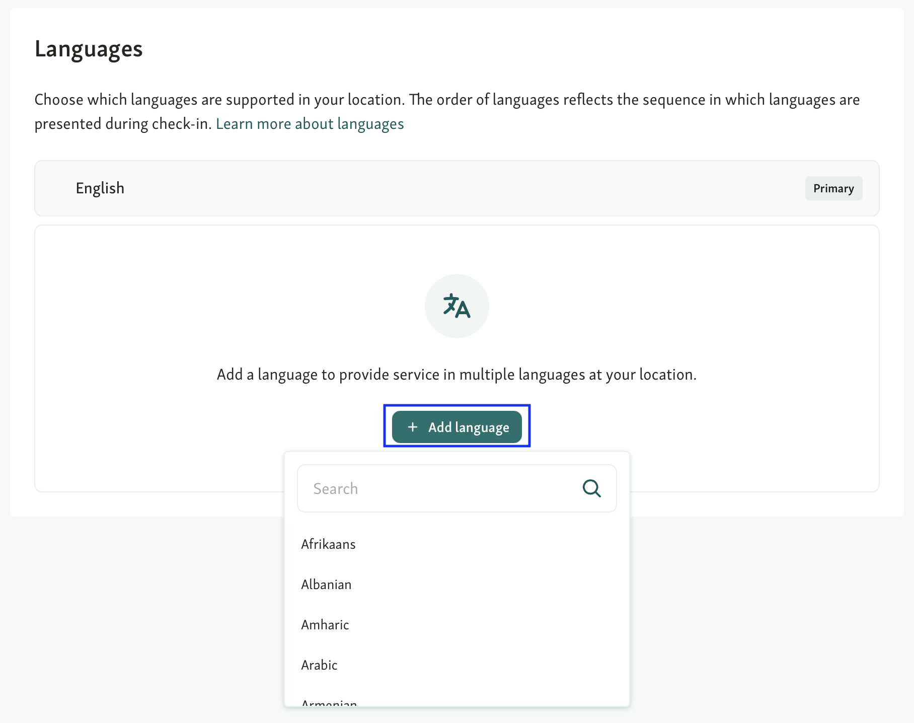 How to create a multilingual flow? Add Languages & Translations to your location.